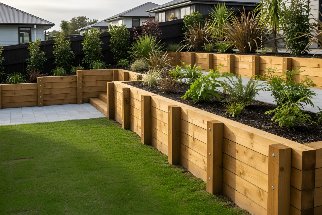 Timber Retaining Walls Kapiti | Top 1 Eco & Woodwork Expert